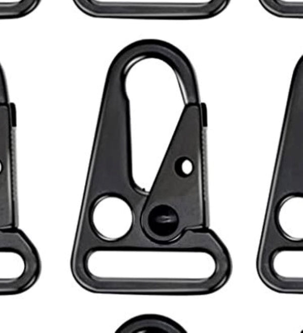 1in Heavy Duty HK Snap Hooks Black Metal Clip Hooks Attach Webbing Bel ...