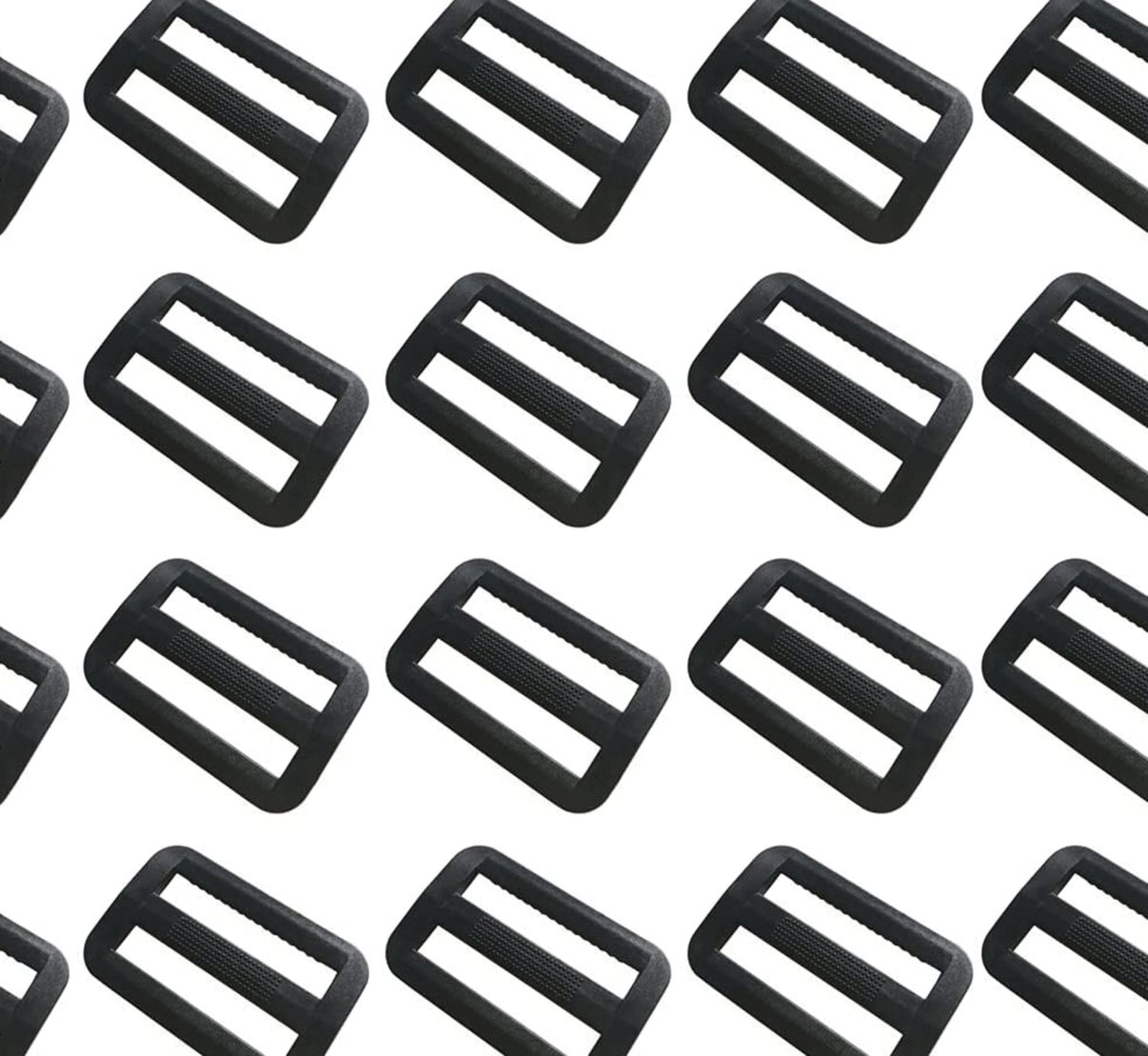 1.5”/38mm Black Plastic Tri-glides Slides Teeth Adjustable Strapping f ...